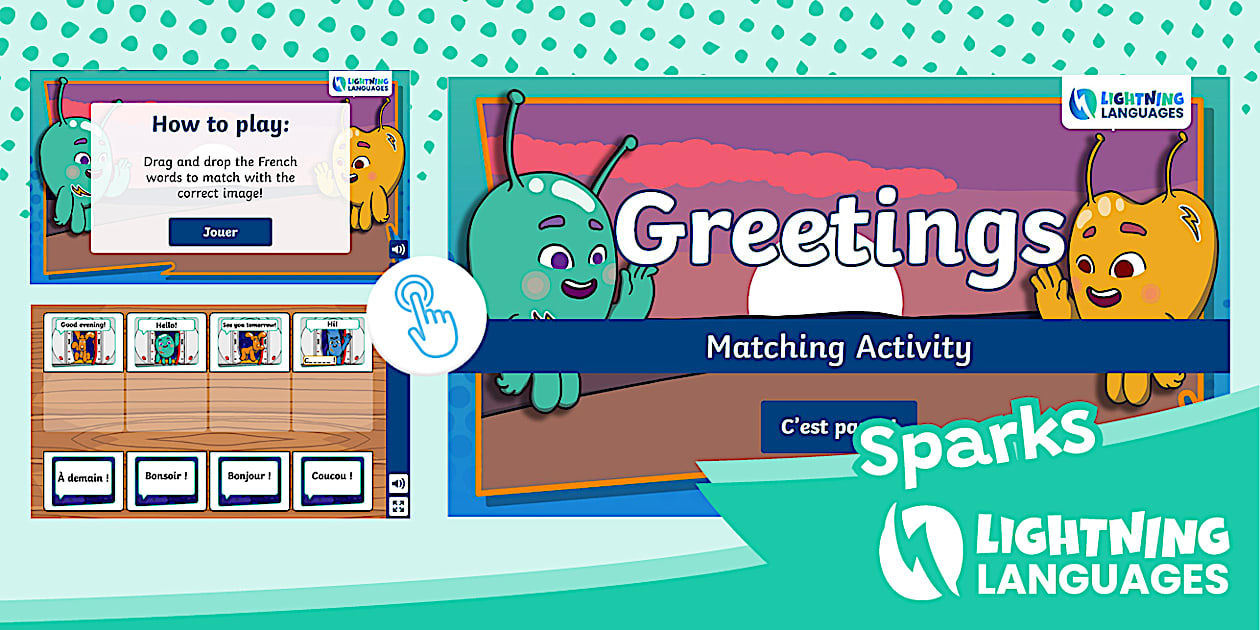 👉 Lightning Languages | French Greetings Matching Game | KS1