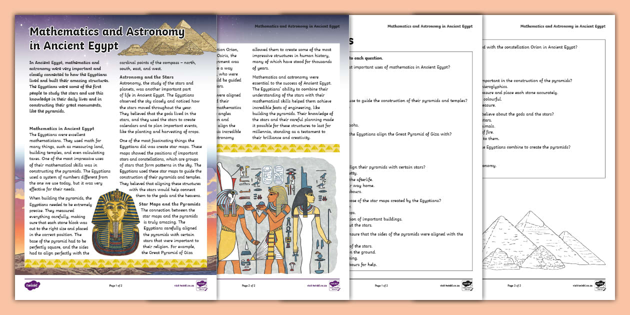 Mathematics and Astronomy in Ancient Egypt (teacher made)