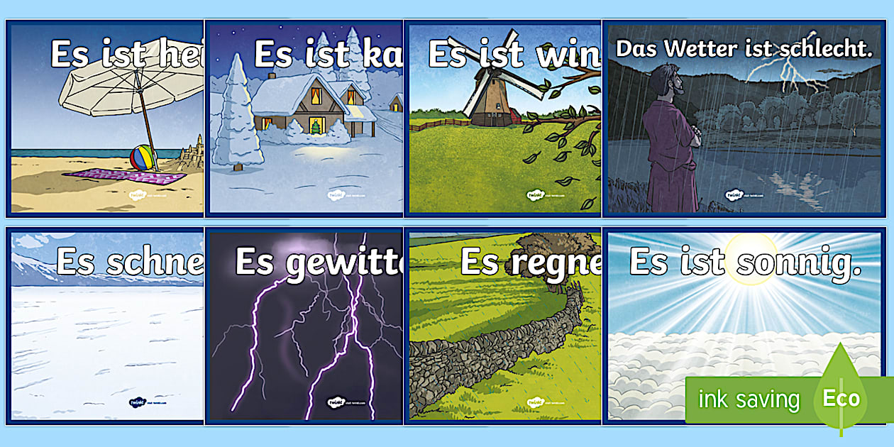 Weather Display Posters German (teacher made) - Twinkl