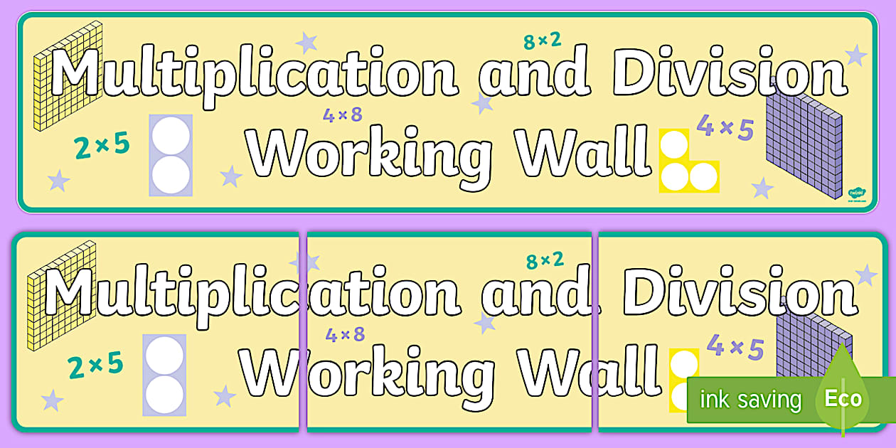 KS1 Multiplication and Division Working Wall Display Banner