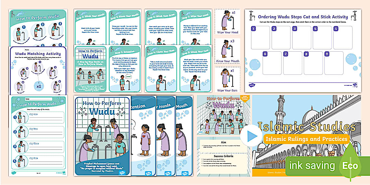 Year 1 Islamic Rulings and Practices: How to Perform Wudu Lesson Pack 3