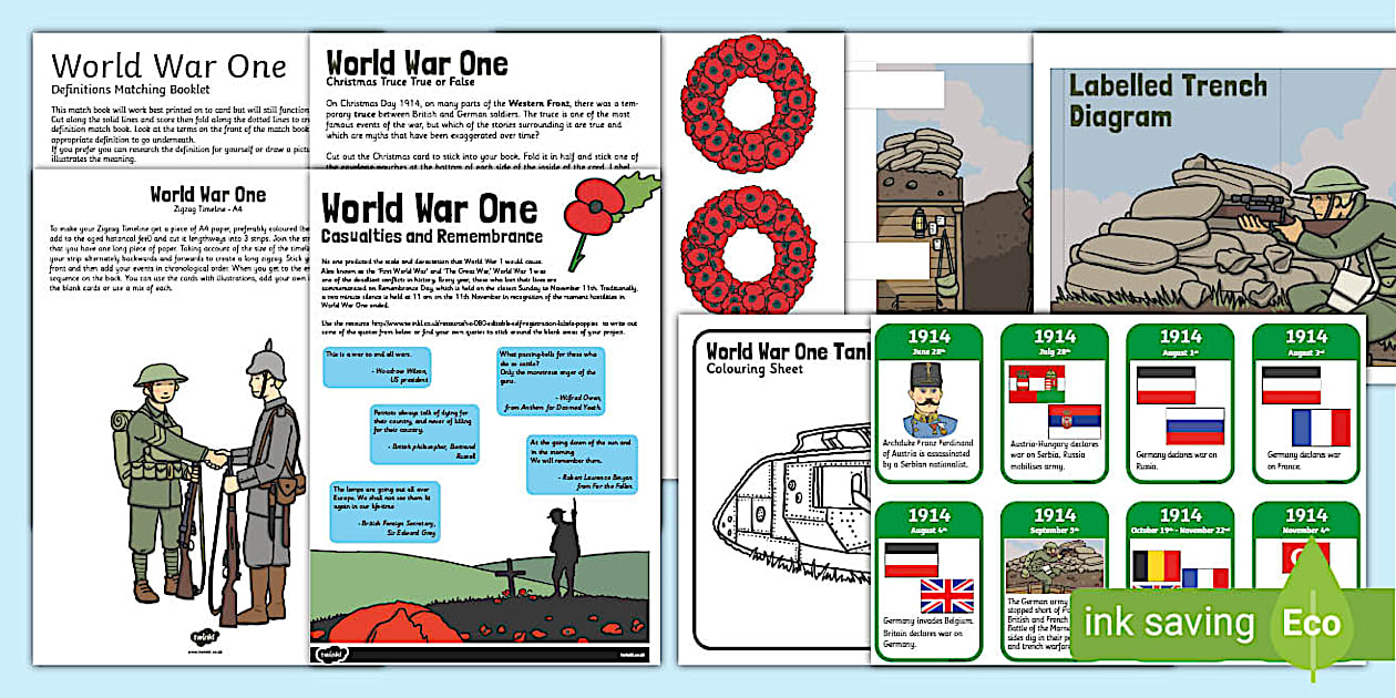 World War One Lapbook - Twinkl
