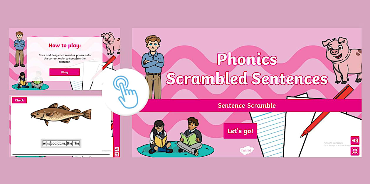 Set 3 Phonics Scrambled Sentences to support Phonics Plus 2