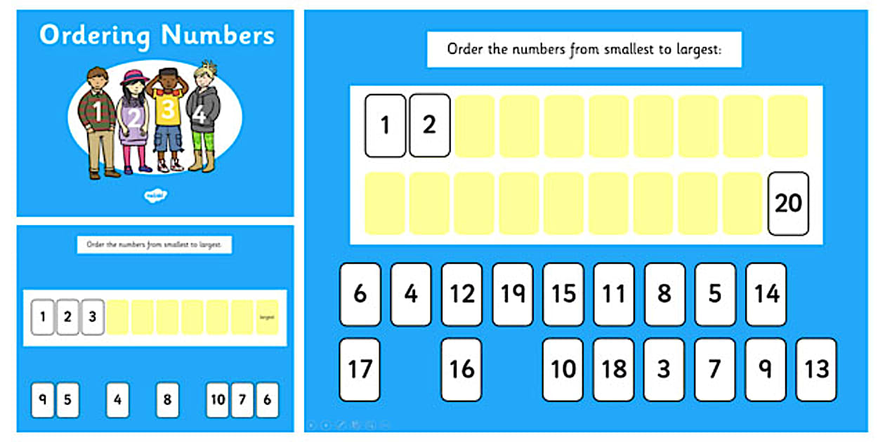 Ordering Numbers 0 10 and 0 20 Notebook (teacher made)