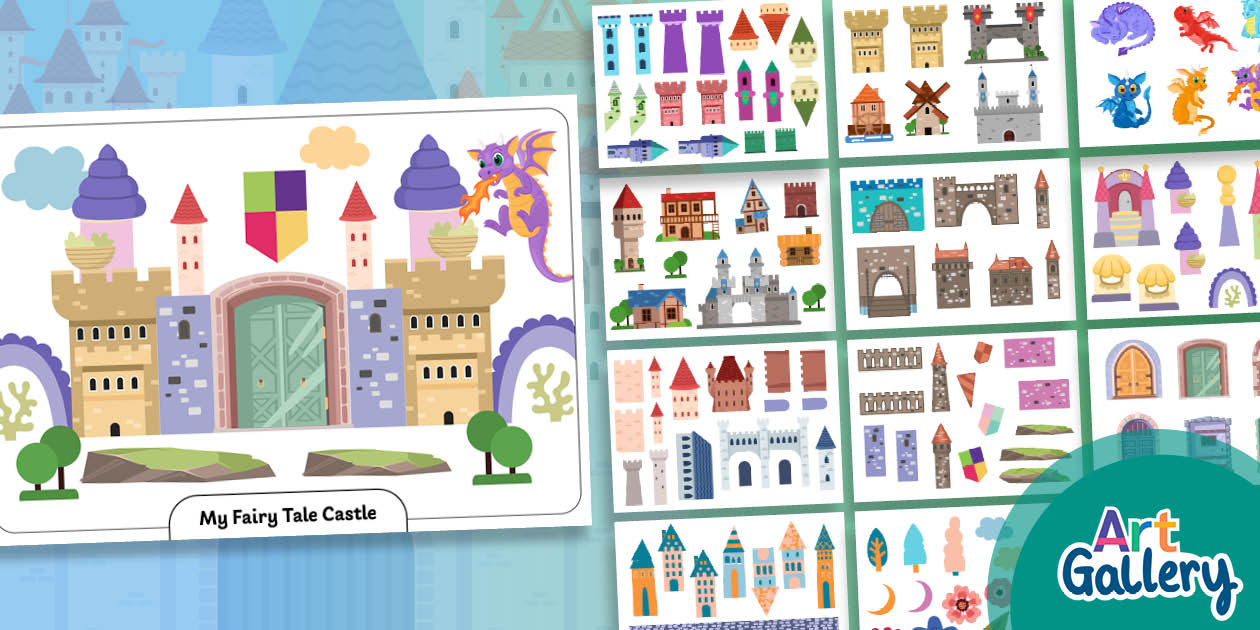 Traditional Tales Castle Collage (teacher made) - Twinkl