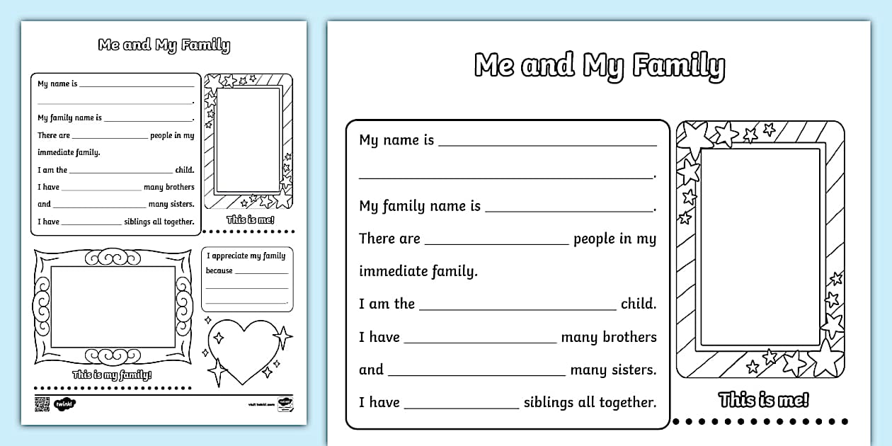 Me and My Family (teacher made) - Twinkl