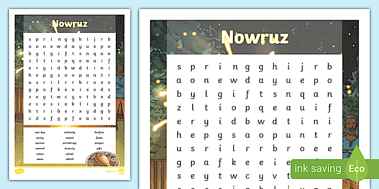 Nowruz Word Search KS2 (teacher made) - Twinkl