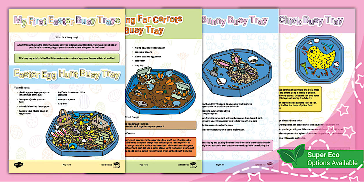 Easter-Themed Busy Trays (teacher made) - Twinkl