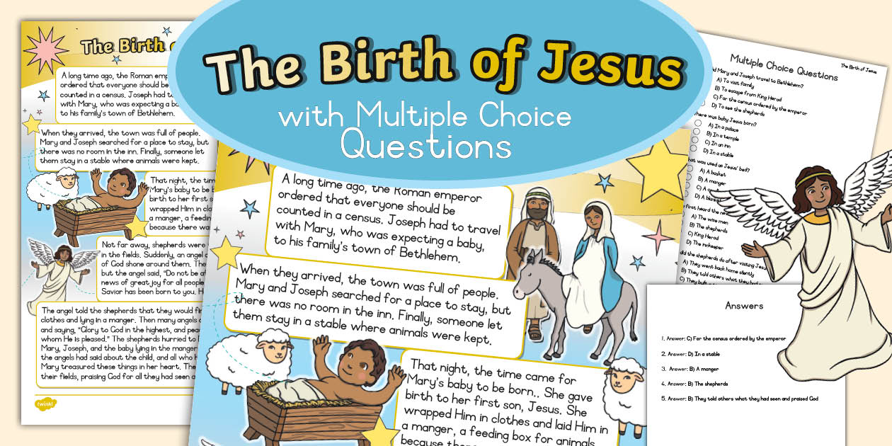 Christmas - Reading Comprehension -The Birth of Jesus