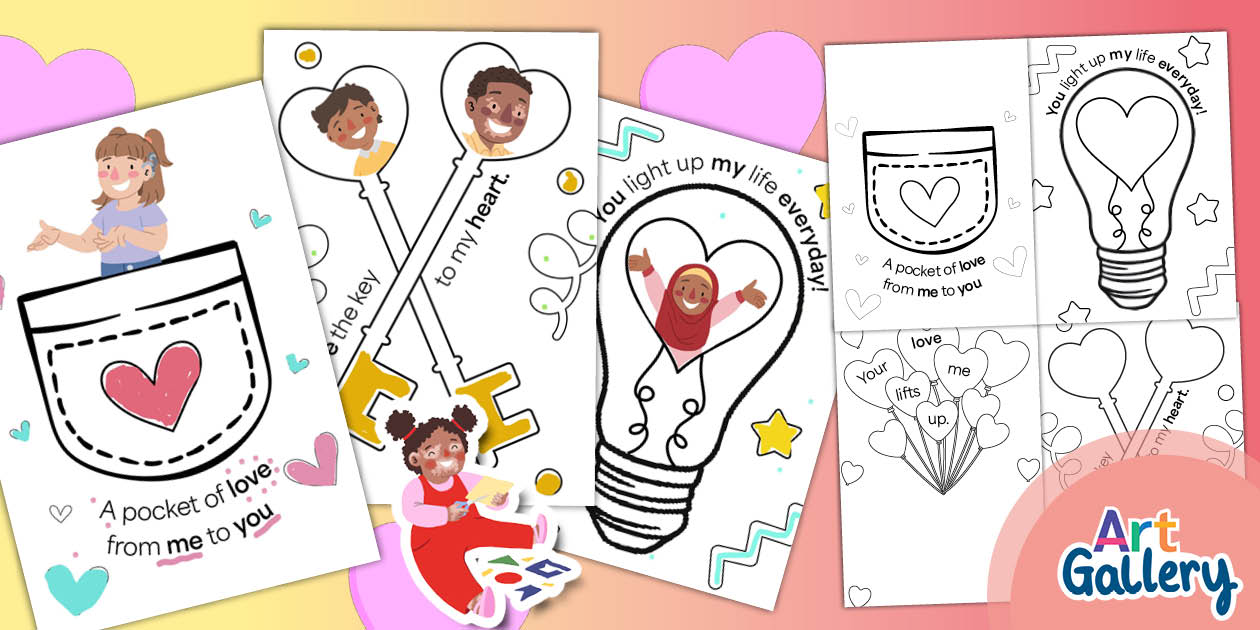 Valentine's Day Personalised Colouring Posters - Twinkl