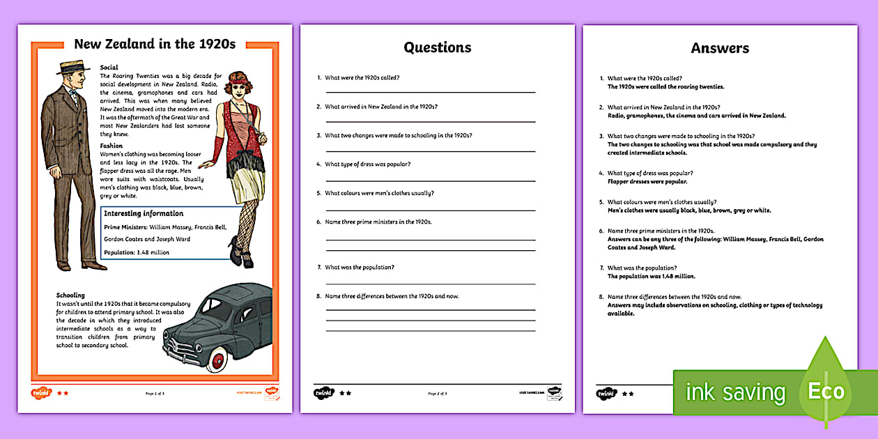 Lower Ability New Zealand in the 20s Differentiated Reading Comprehension