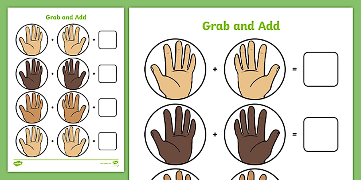 👉 Grab and Add Worksheet (teacher made) - Twinkl
