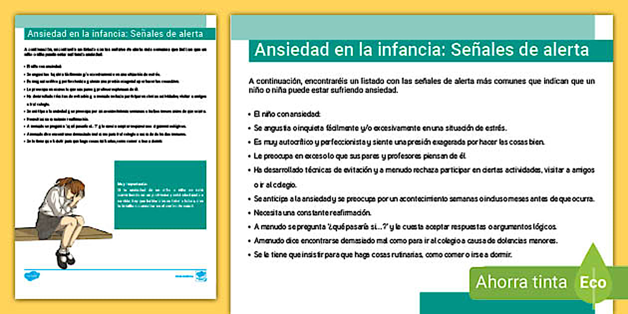 Guía para adultos: La ansiedad en la infancia. Señales de alerta