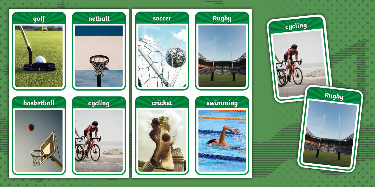 Sports Flashcards - Twinkl Flashcards (teacher made)