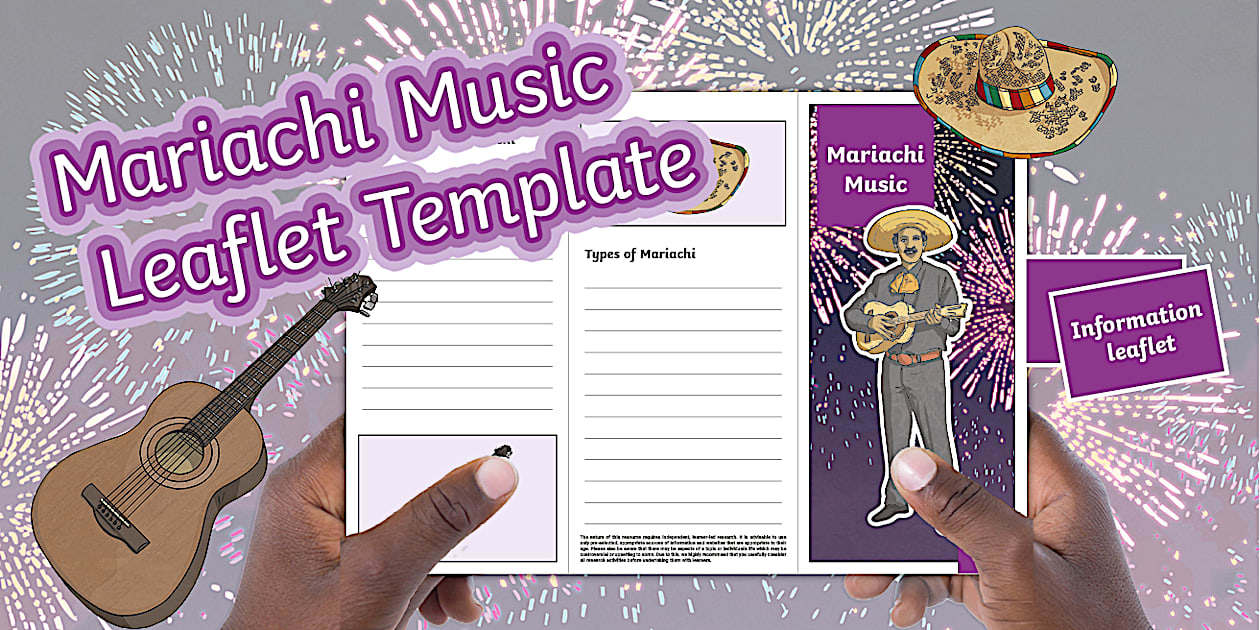 * NEW * Mariachi Music Leaflet Template (teacher made)