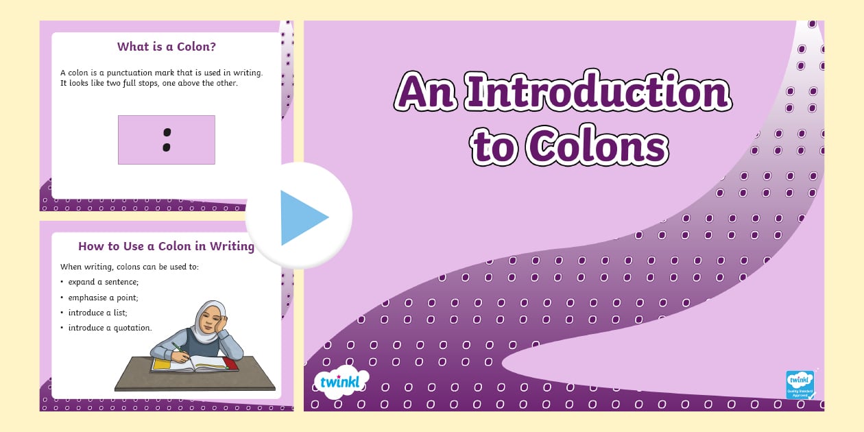 An Introduction to Colons PowerPoint (teacher made) - Twinkl