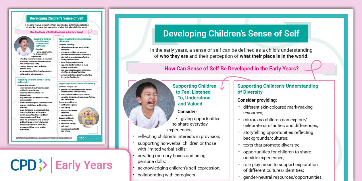 Developing Children's Sense of Self | Poster | Twinkl