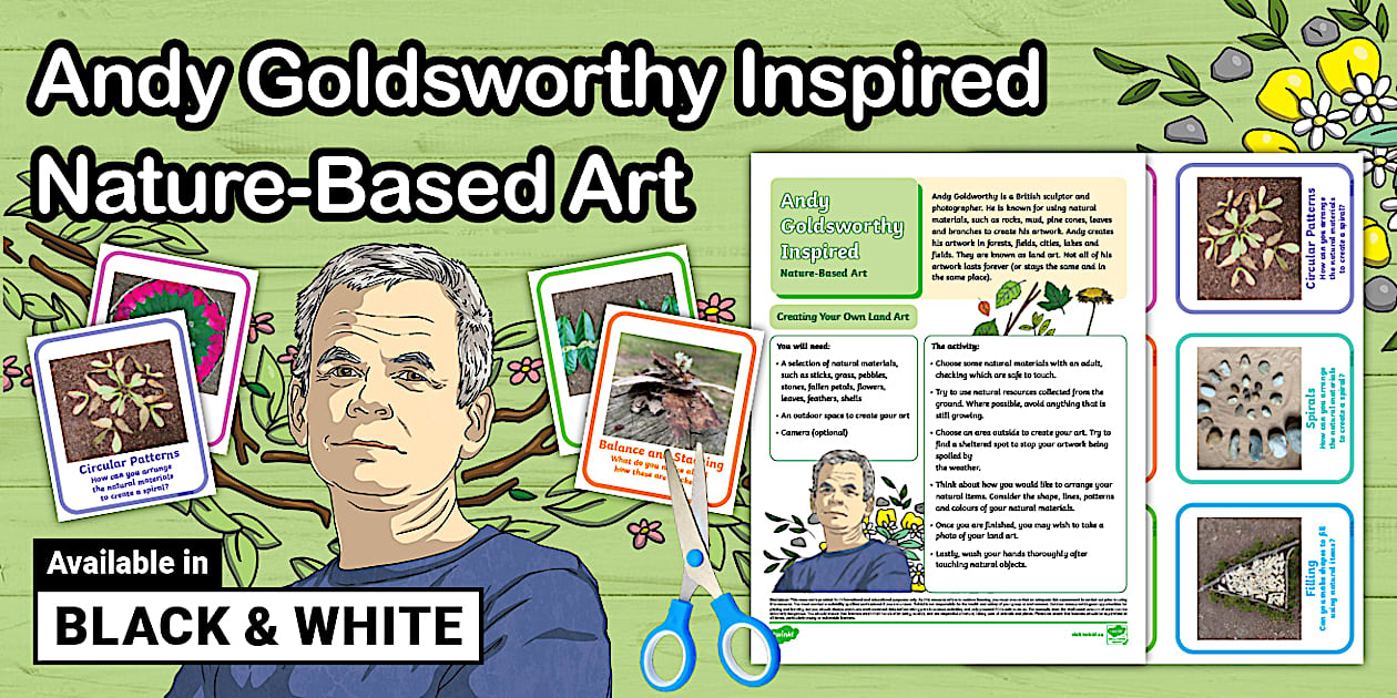 Andy Goldsworthy Inspired Nature Art Activity