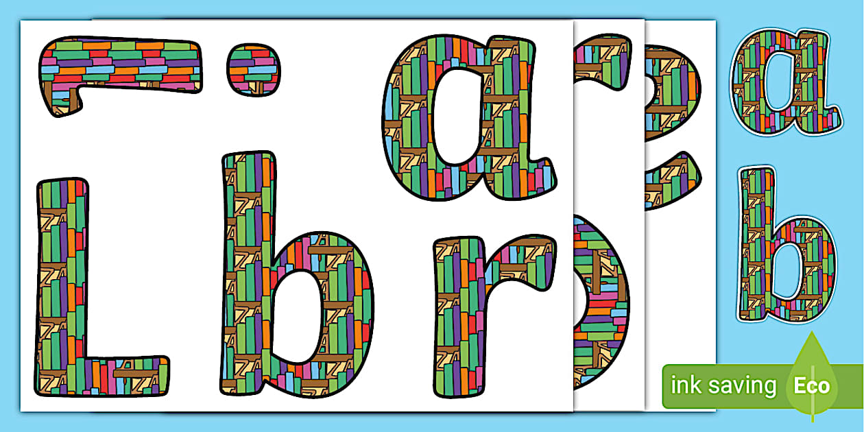 Editable Library Corner Display Title (Lehrer gemacht)