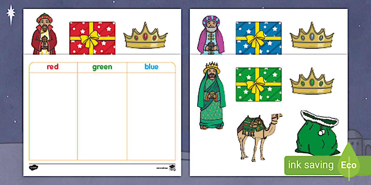 Epiphany Sorting Mat Worksheet (teacher made) - Twinkl
