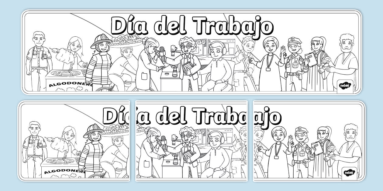Cartel para Colorear: Día del Trabajo (teacher made)