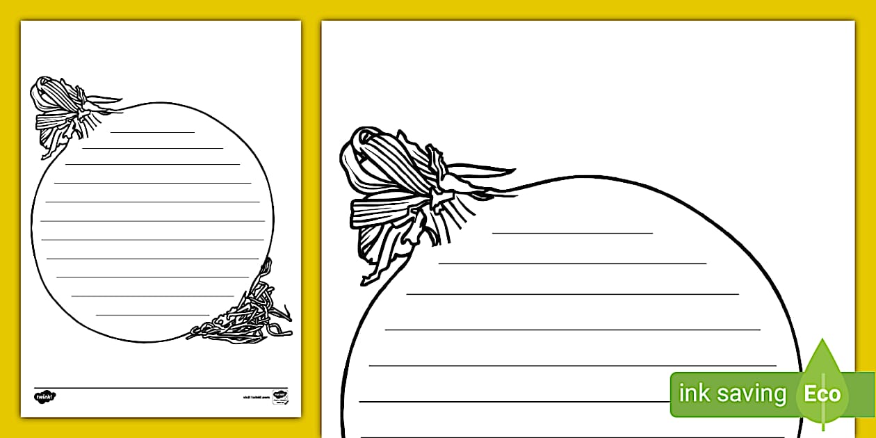 Onion Writing Template (teacher made) - Twinkl