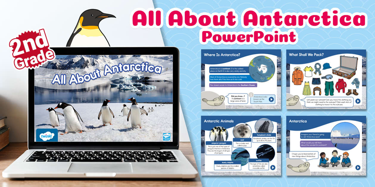 Second Grade All About Antarctica PowerPoint (teacher made)