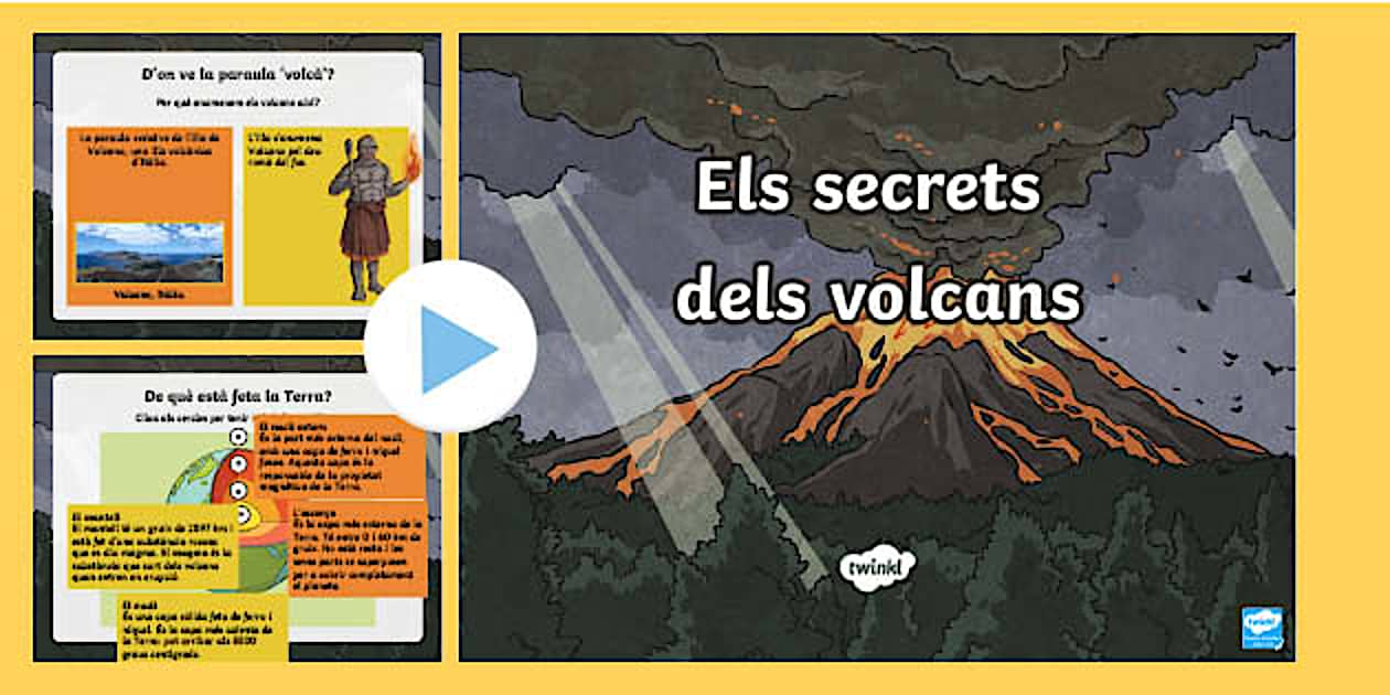 Presentació: Els secrets dels volcans - Català - Twinkl