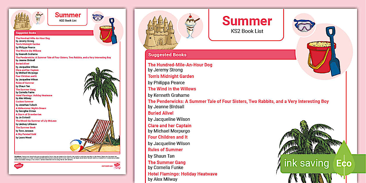 KS2 Summer-Themed Book List