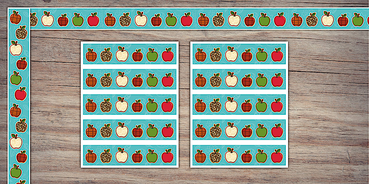 Fall Theme Apple Border Bulletin Board | Twinkl USA - Twinkl