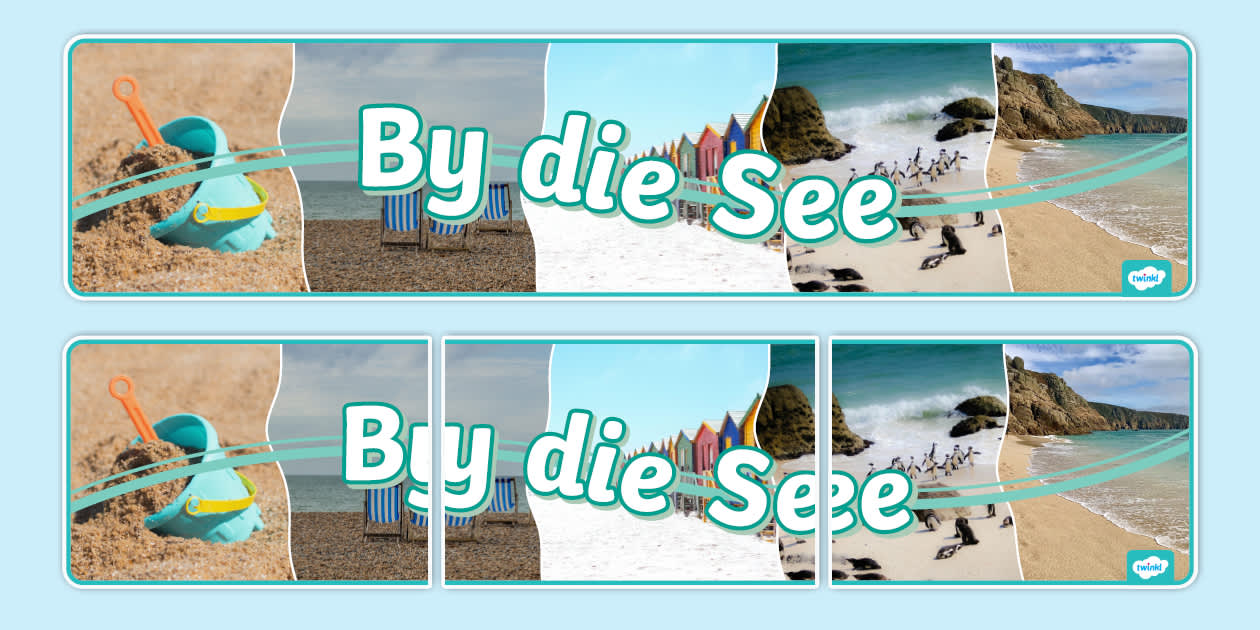 By die See Foto Vertoon Banier (teacher made) - Twinkl