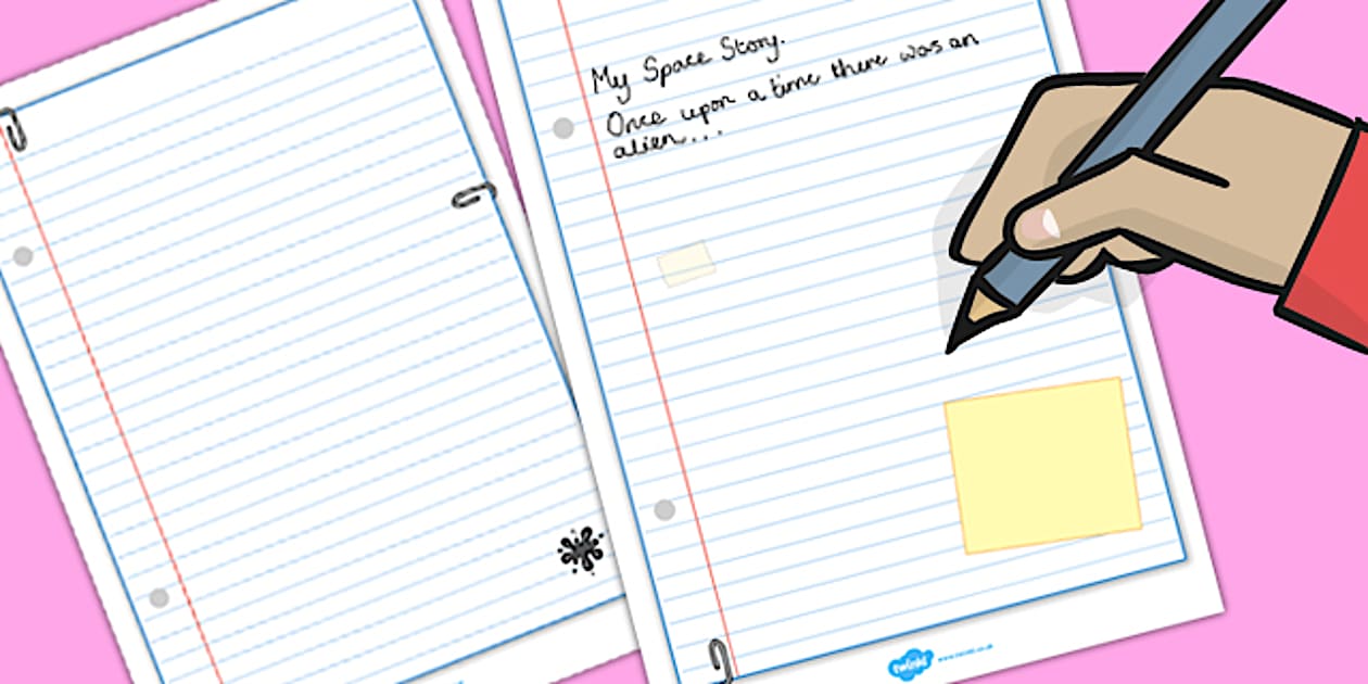 Editable KS1 Notepad Template (teacher made) - Twinkl