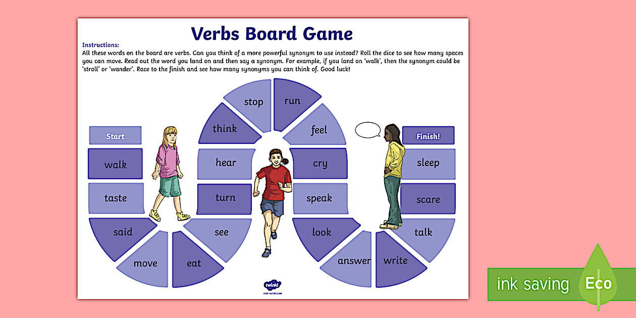 Verb Board Game (l'enseignant a fait) - Twinkl
