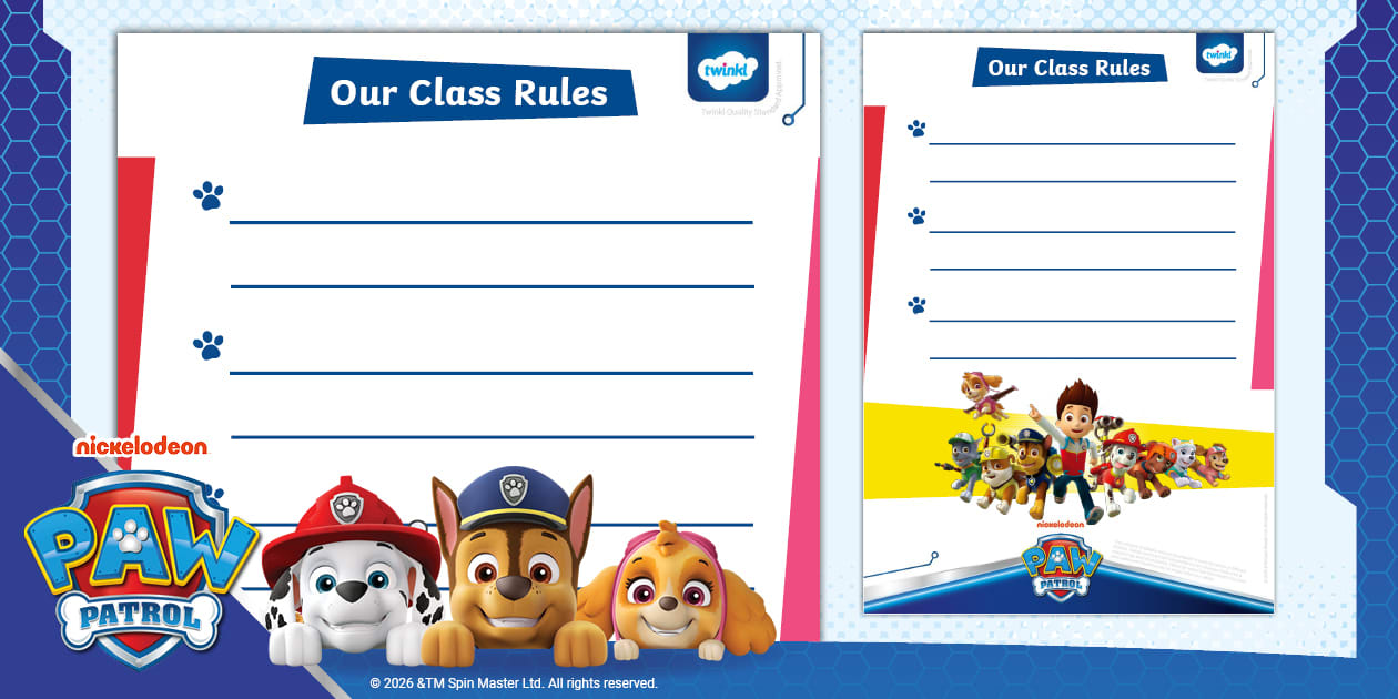 PAW Patrol: Class Rules Poster [Editable]