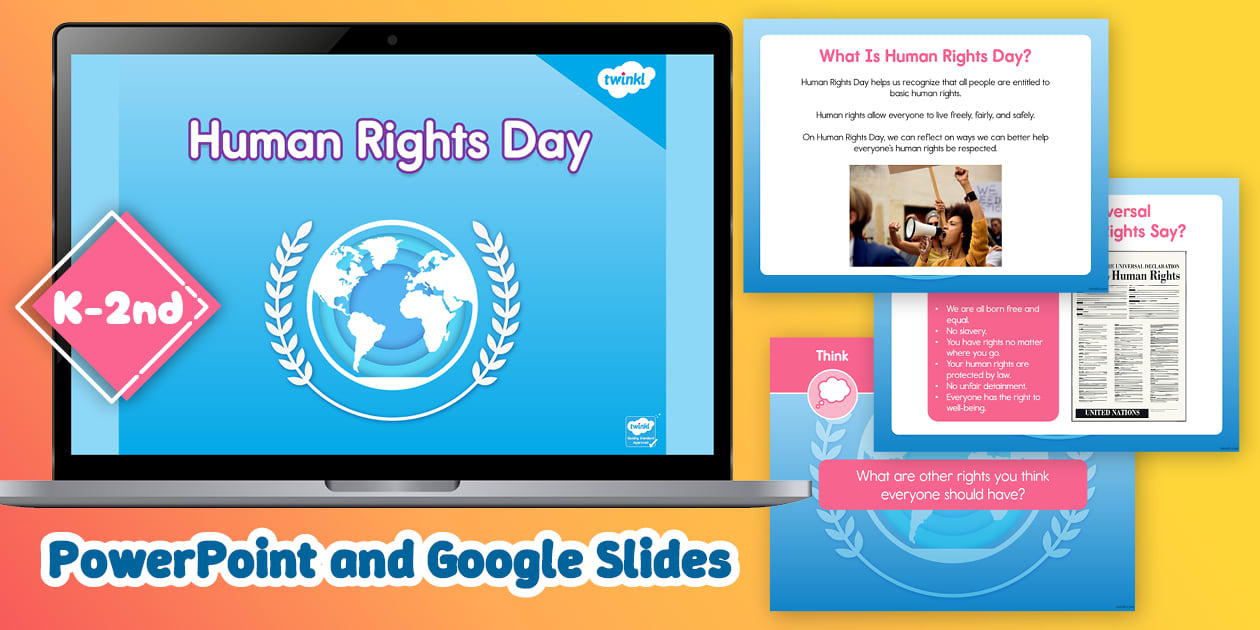 Human Rights Day PowerPoint & Google Slides for K-2nd Grade