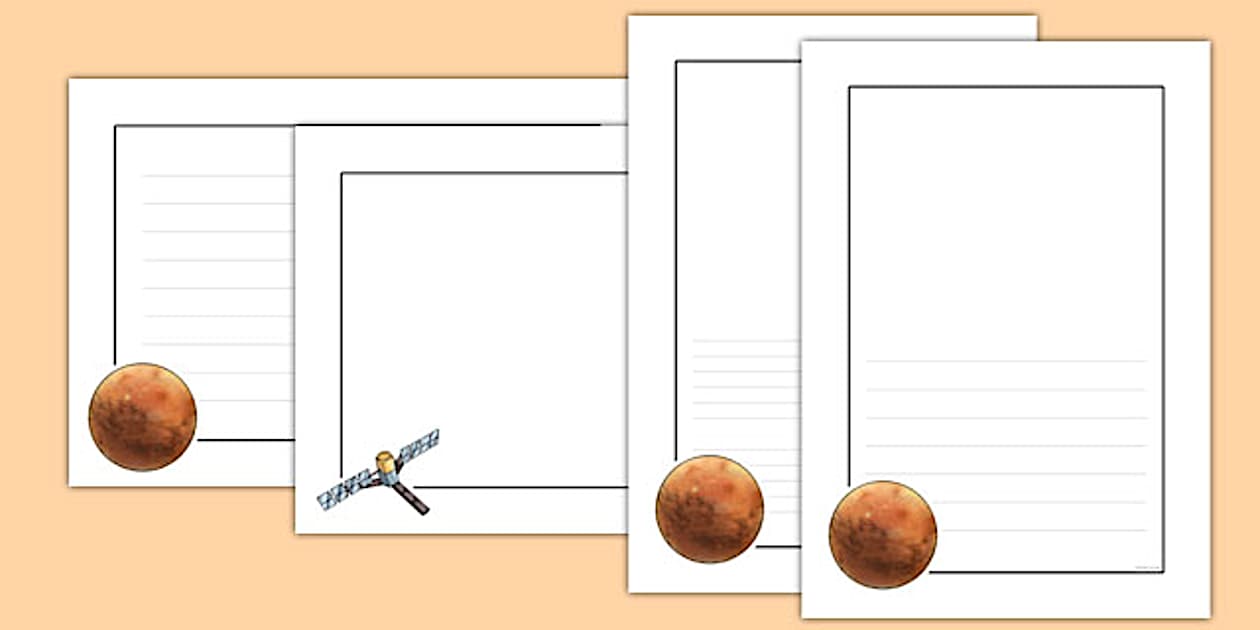 Mars Page Borders (teacher made) - Twinkl