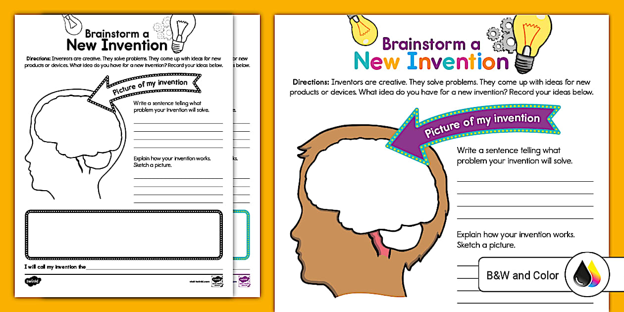 Brainstorm a New Invention Activity for K-2nd Grade - Twinkl