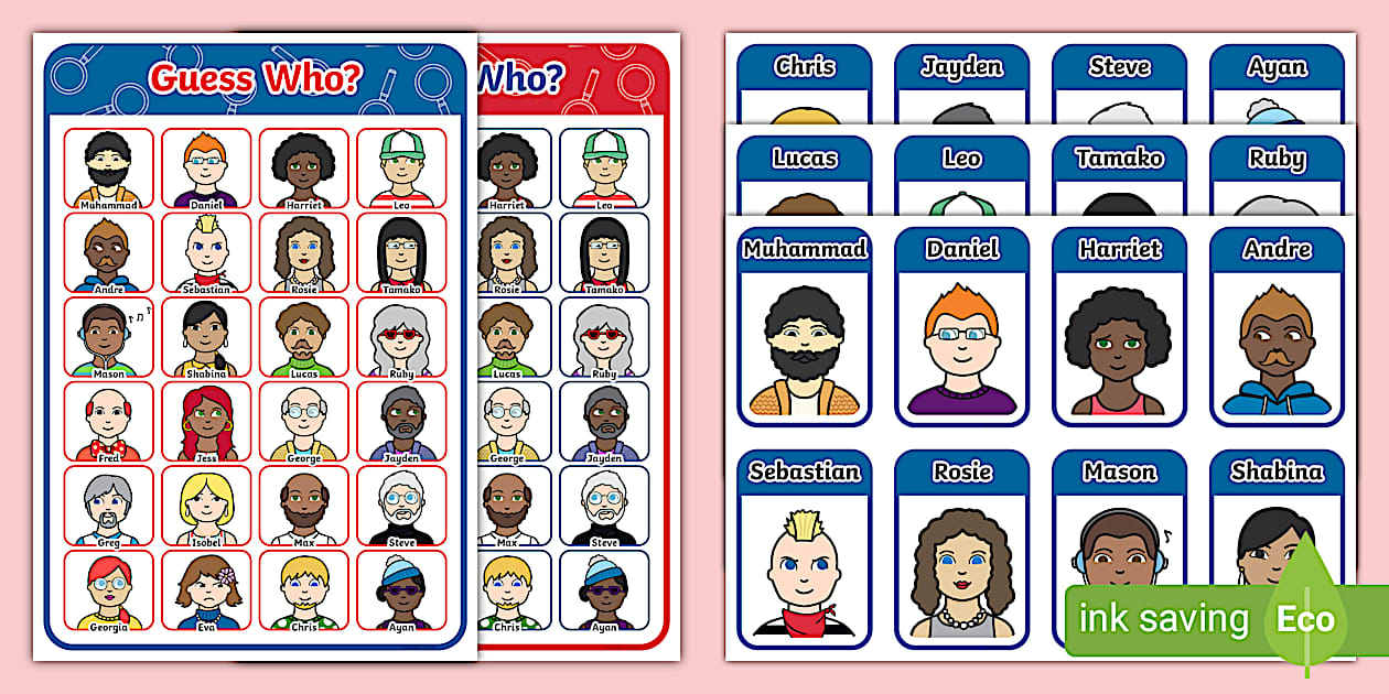 Editable Guess Who Game (teacher made) - Twinkl