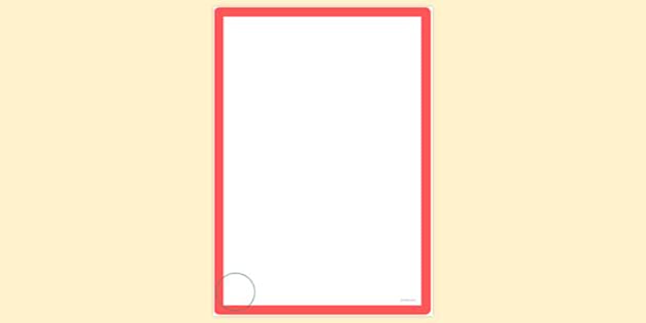 Simple Blank Hula-Hoop Page Border | Page Borders | Twinkl