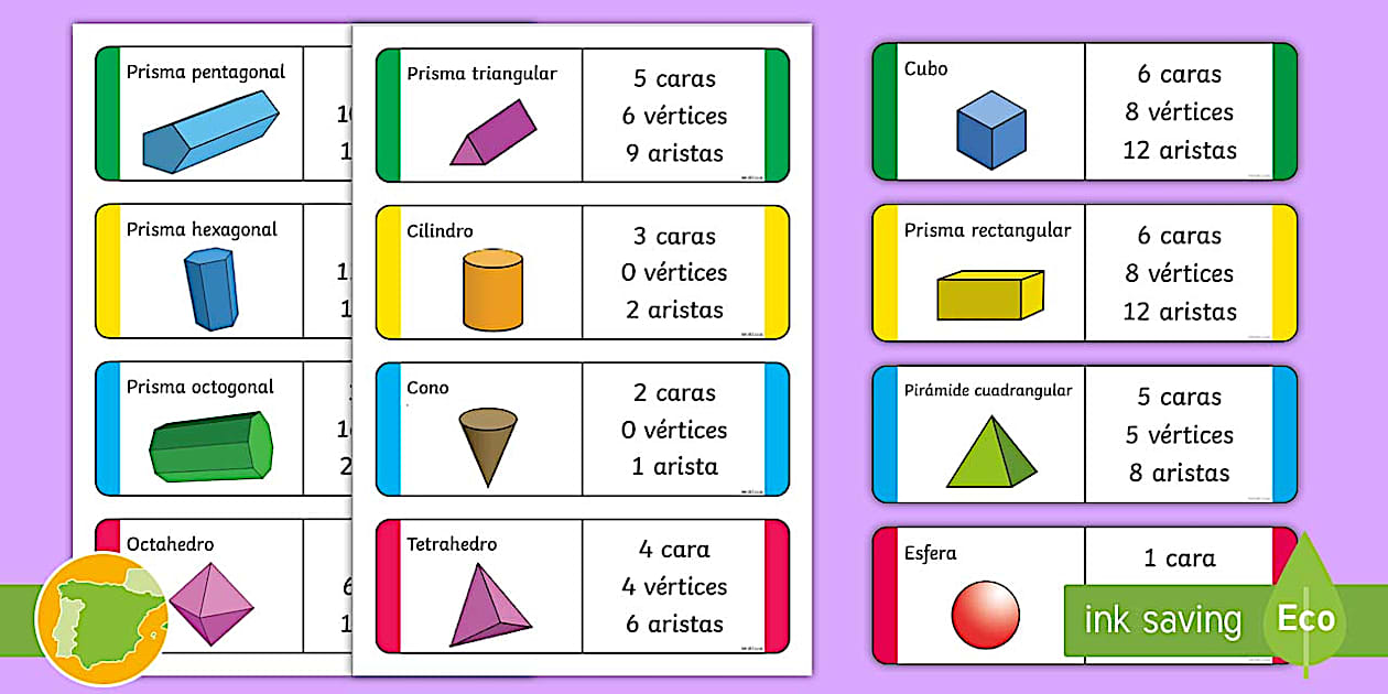 Tarjetas educativas: figuras geométricas 3D - Twinkl