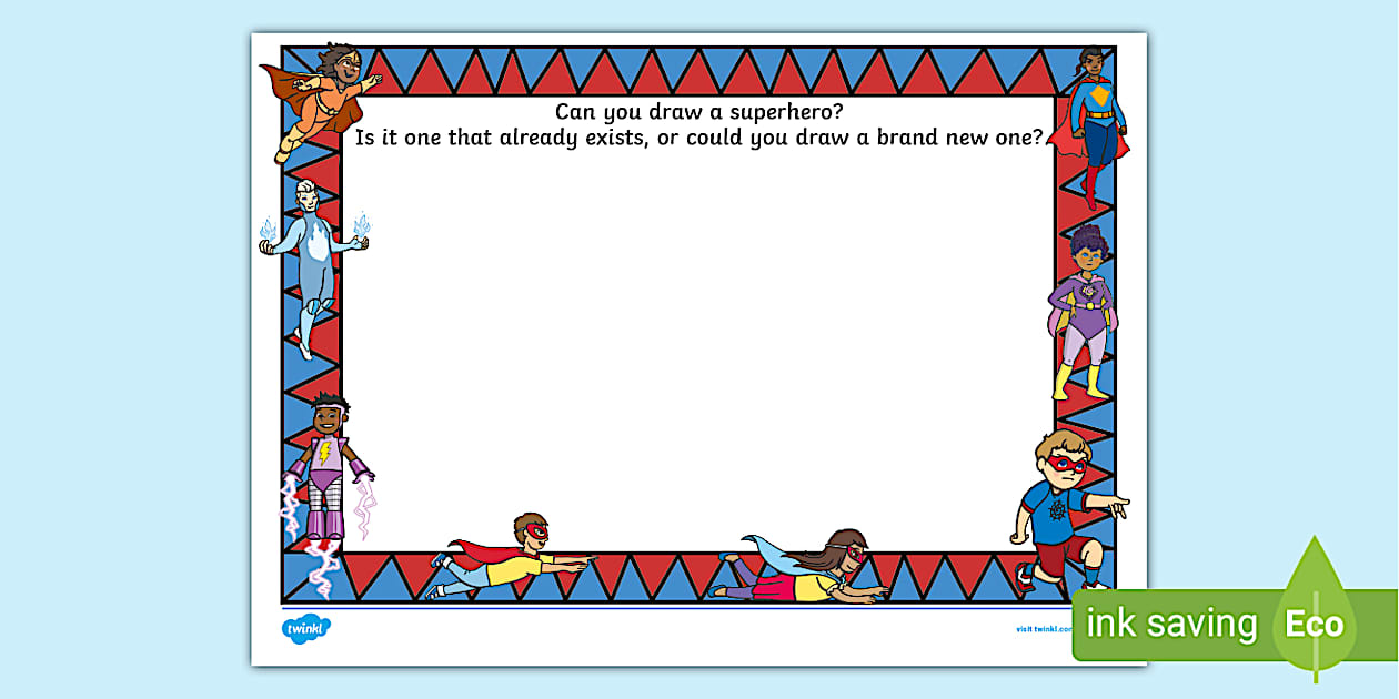 Free Twinkl Superhero Drawing Prompt for Kids: Download now!