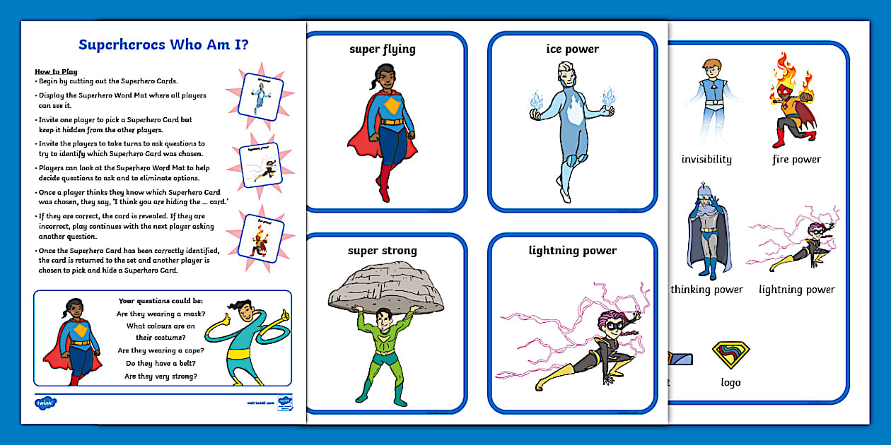Superhero Who Am I? Activity (teacher made) - Twinkl