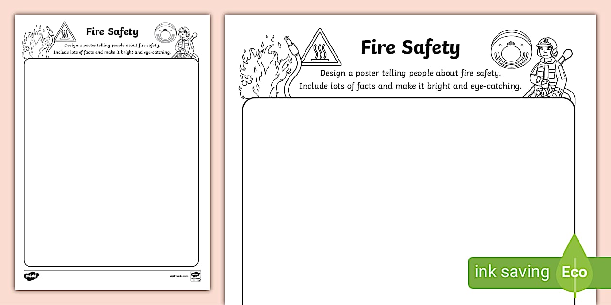 Design a Fire Safety Poster Activity Sheet - Twinkl
