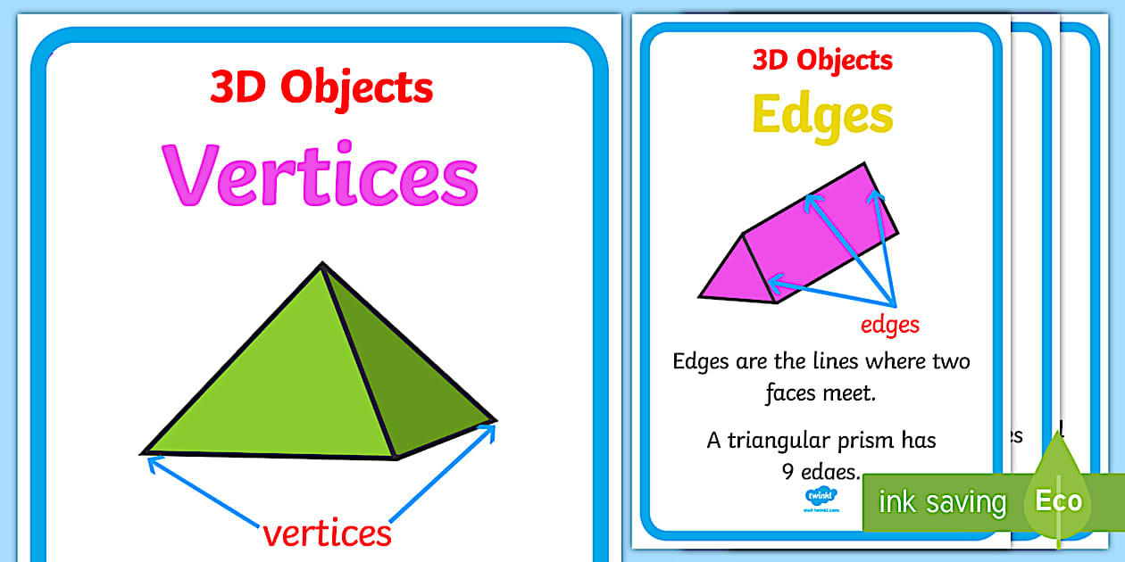 3D Object Properties Display Posters Australia - Twinkl
