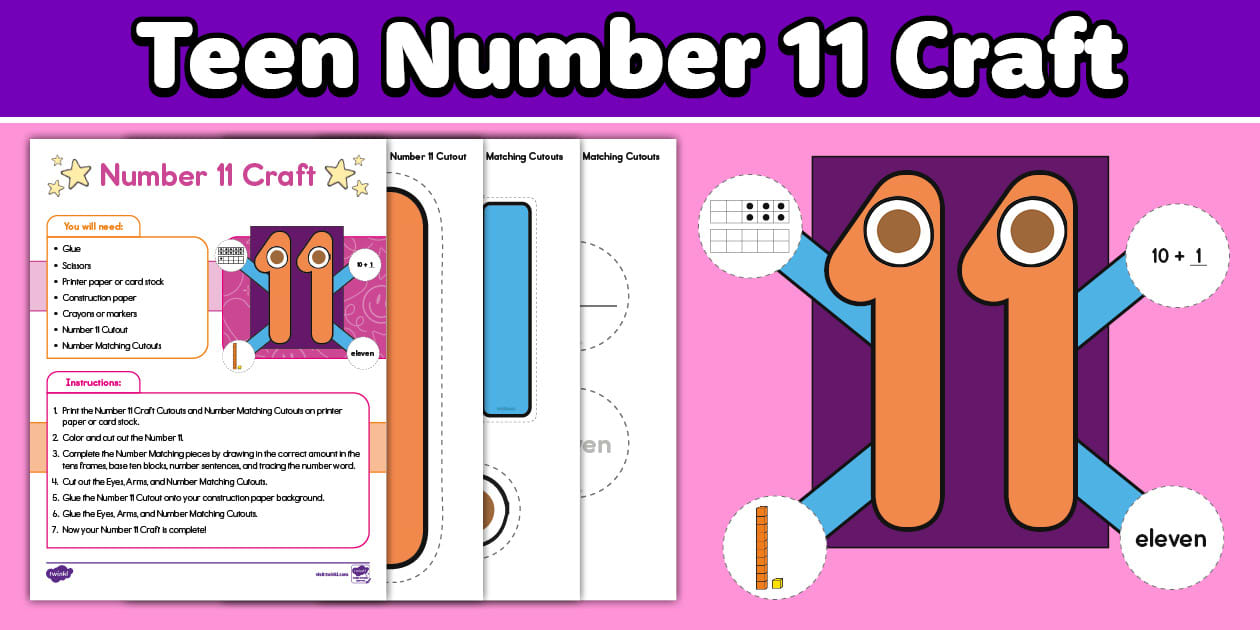 Teen Number 11 Craft
