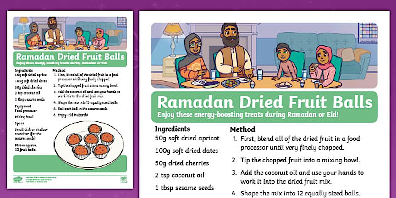 Rameena's Ramadan: Dried Fruit Balls Recipe (teacher made)
