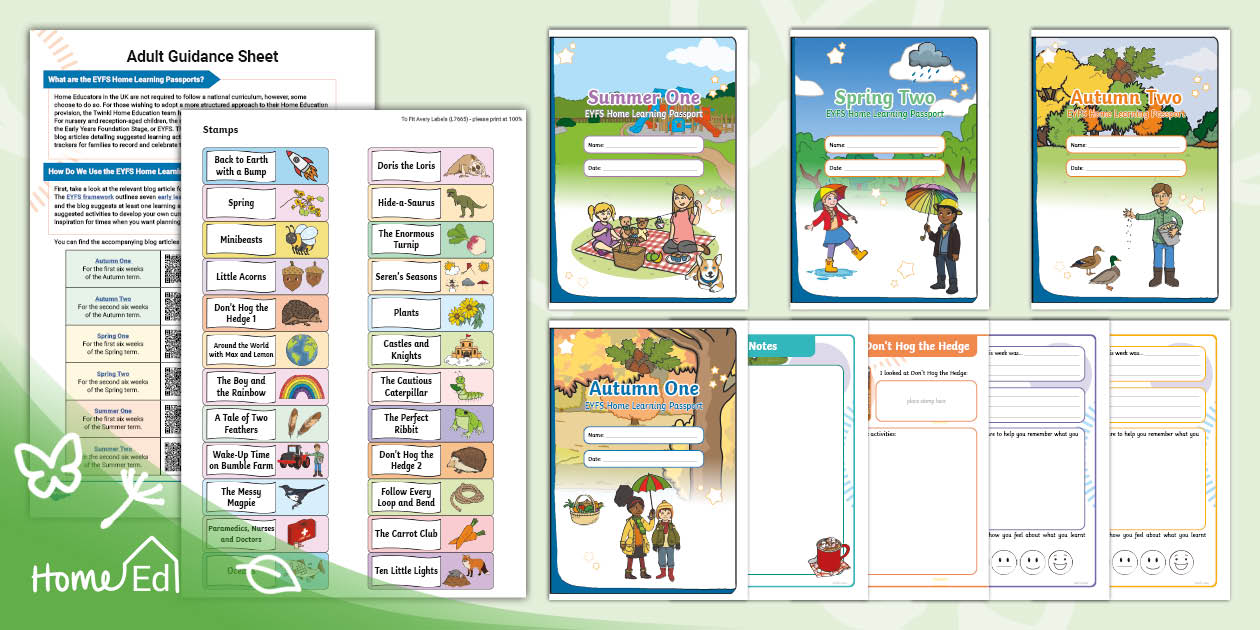 EYFS Home Learning Passports (teacher made) - Twinkl