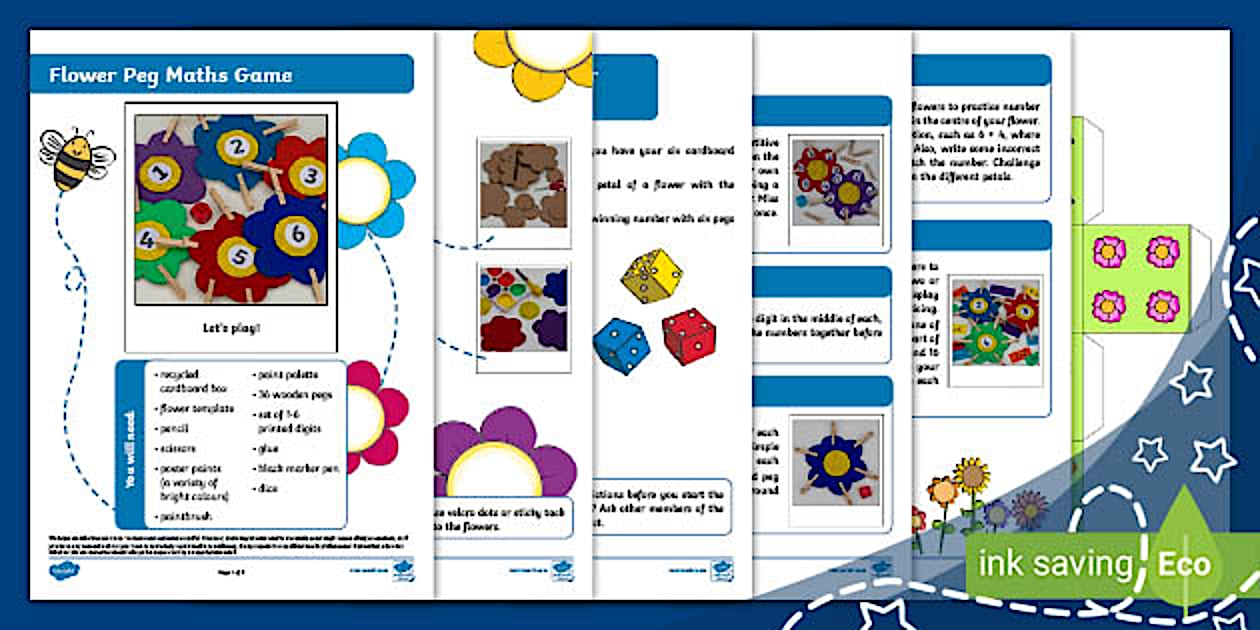 👉 Flower Peg Maths Game (Teacher-Made) - Twinkl