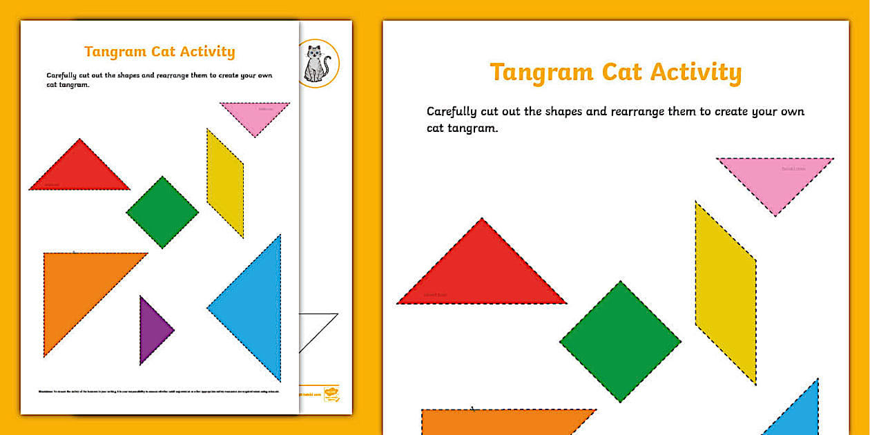 👉 Cat Tangram Puzzle Activity (teacher made) - Twinkl