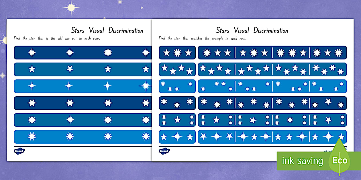 Stars Visual Discrimination Activity (teacher made) - Twinkl